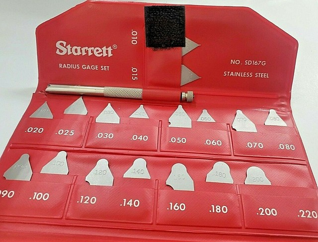 Starrett Radius Gage Set SD167G 26 Pcs for sale online | eBay