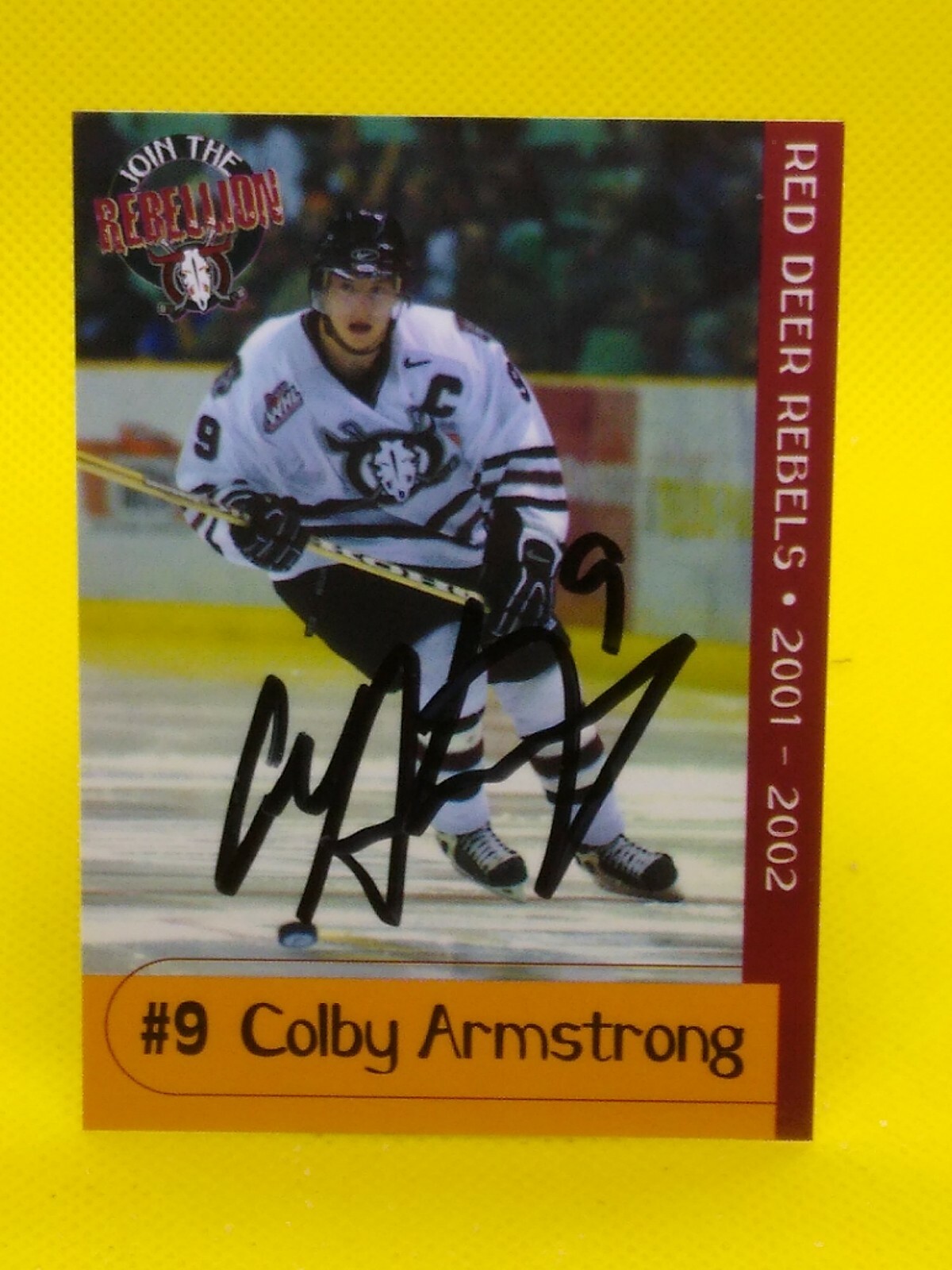 Colby Armstrong 2001 WHL Red Deer Rebels AUTOGRAPH | eBay