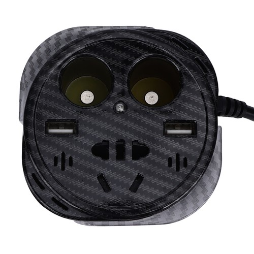 150W Car Power Converter Modified Sine Wave Output LED Colorful Light ...