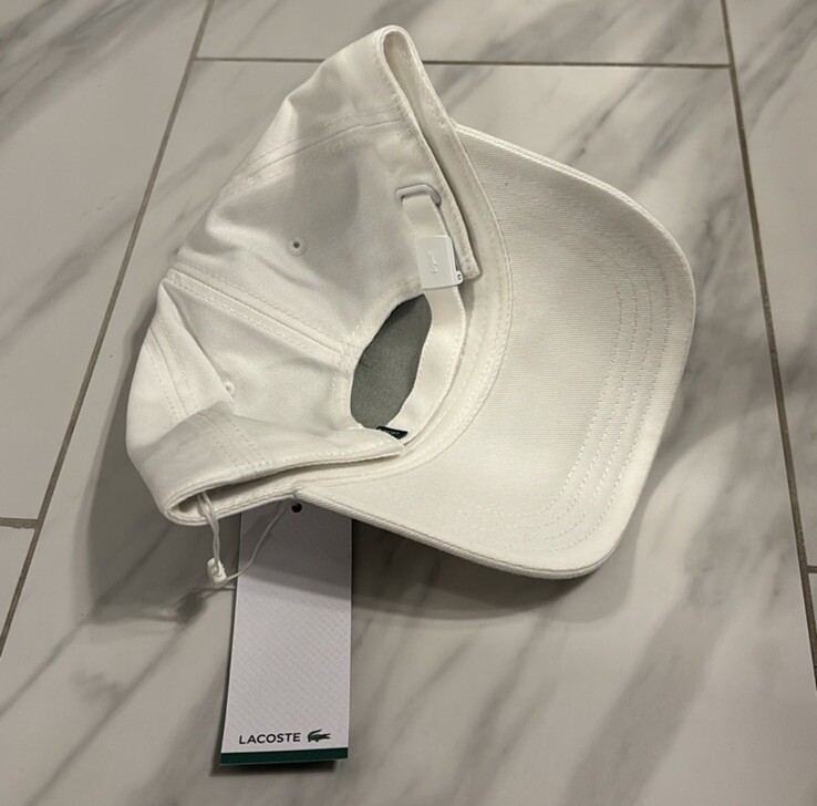 Lacoste Men’s Big Croc Logo Adjustable Cap Hat White Green $60 New | eBay