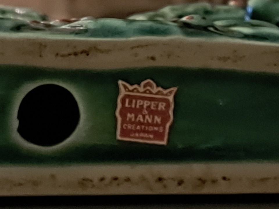 Vintage Ceramic Lipper Mann NOEL Candle Holder MCM Christmas W ...