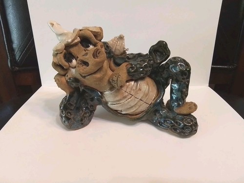 Vintage Max Hindt Signed Dragon Unicorn Laying Down Figure Studio Art ...