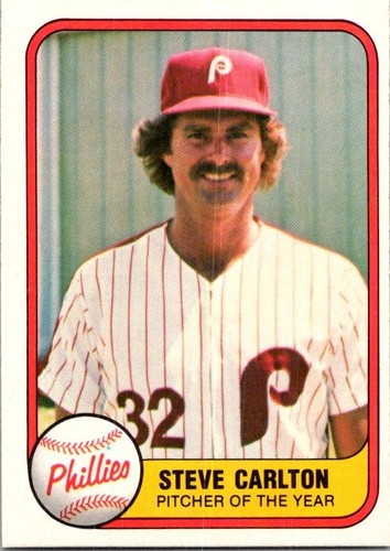 1981 Fleer #6c Steve Carlton Baseball card 4v | eBay