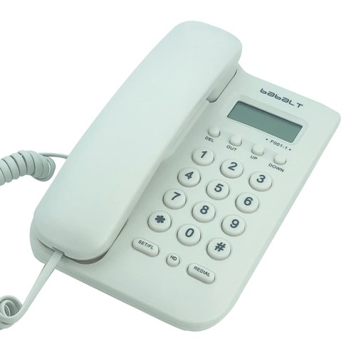 Corded Basic Landline Phone, FSK/DTMF Simple Caller ID Telephone with ...