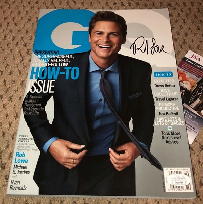 ROB LOWE SIGNED GQ MAGAZINE AUTOGRAPH JSA COA | eBay