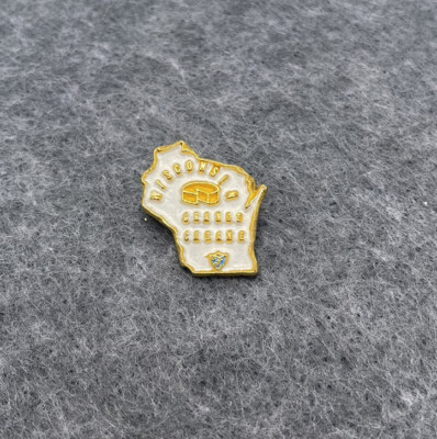 Wisconsin White & Gold Tone Fashion Brooch Pin Unmarked | eBay