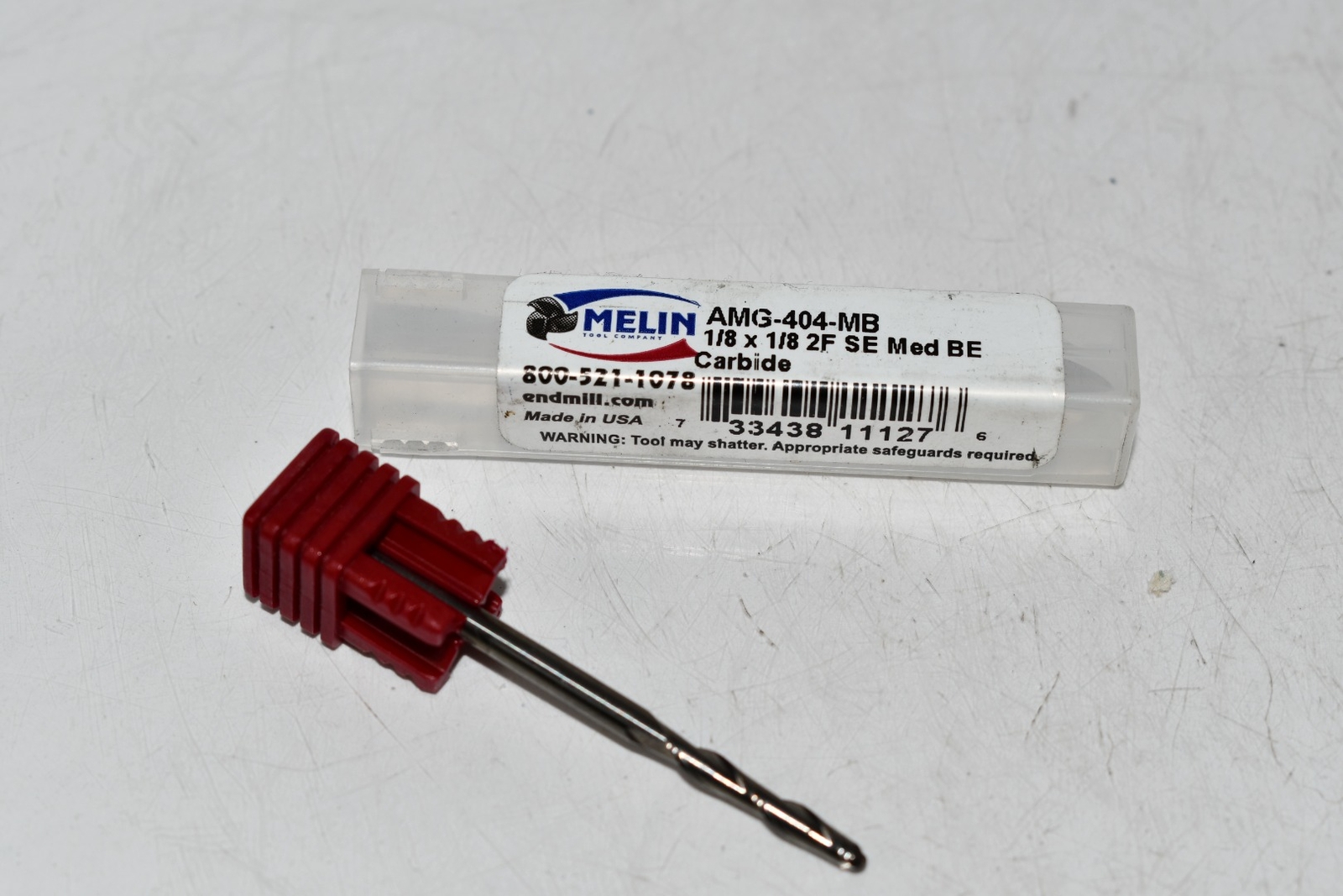 NEW MELIN TOOL AMG-404-MB End Mill, Carbide, GP, Ball, 1/8'' x 3/4 ...