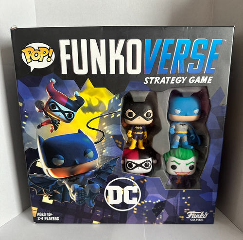 FUNKOVERSE POP! STRATEGY GAME 100 - DC BATMAN BATGIRL THE JOKER HARLEY ...