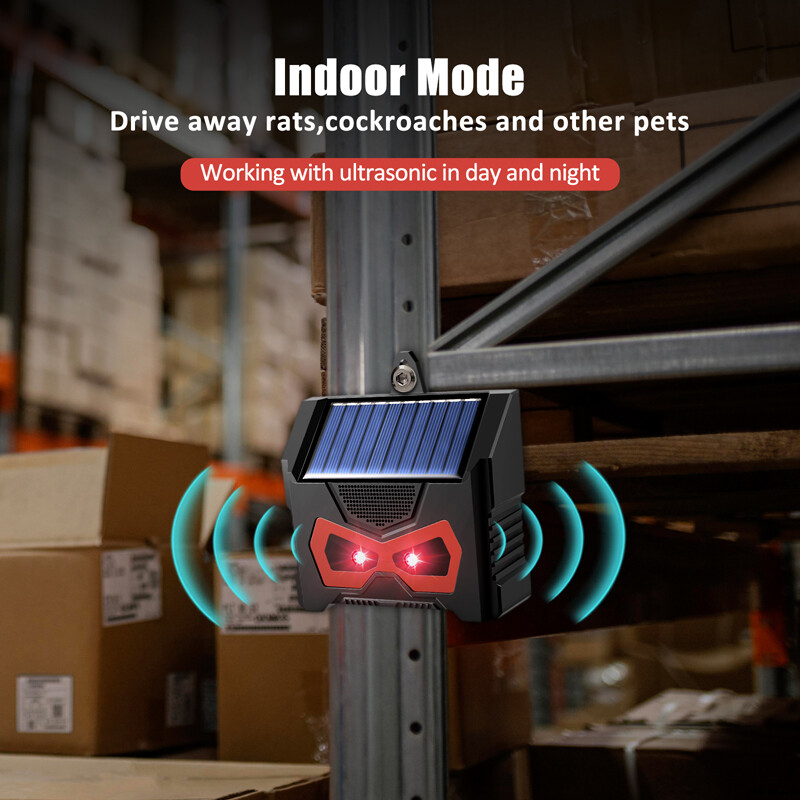 Solar/USB Nocturnal Animal Repeller Raccoon Skunk Deer Deterrent w ...