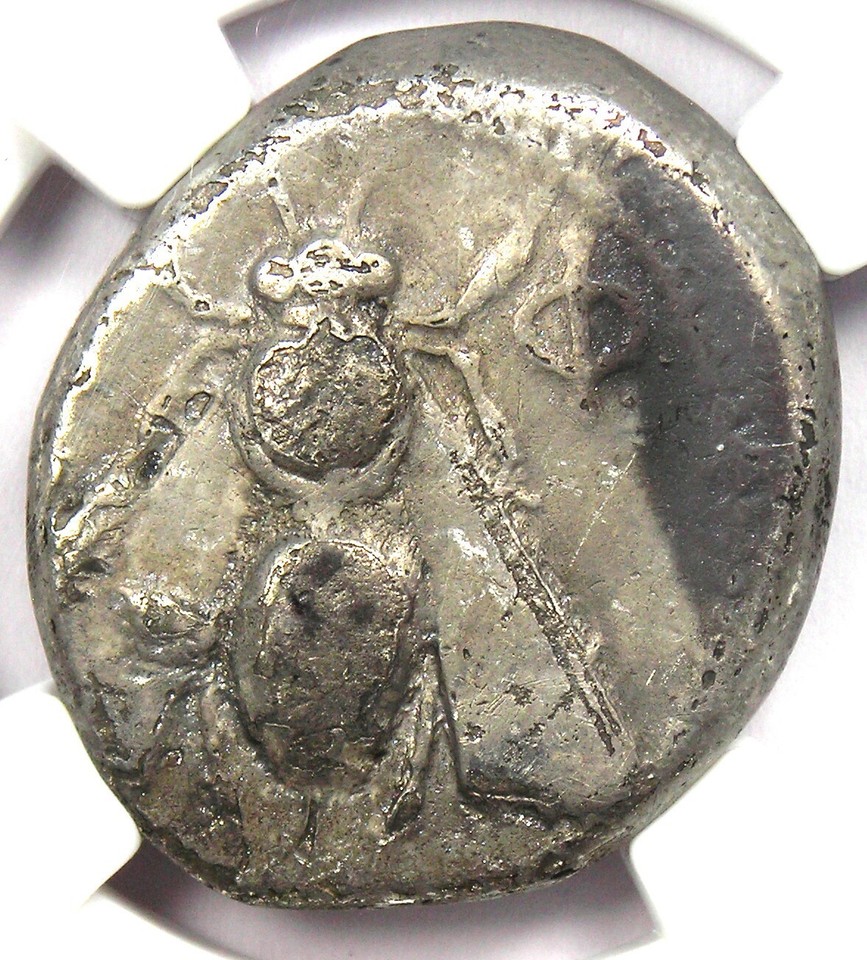 Ionia Ephesus Silver AR Tetradrachm Bee Stag Coin 300 BC - Certified ...