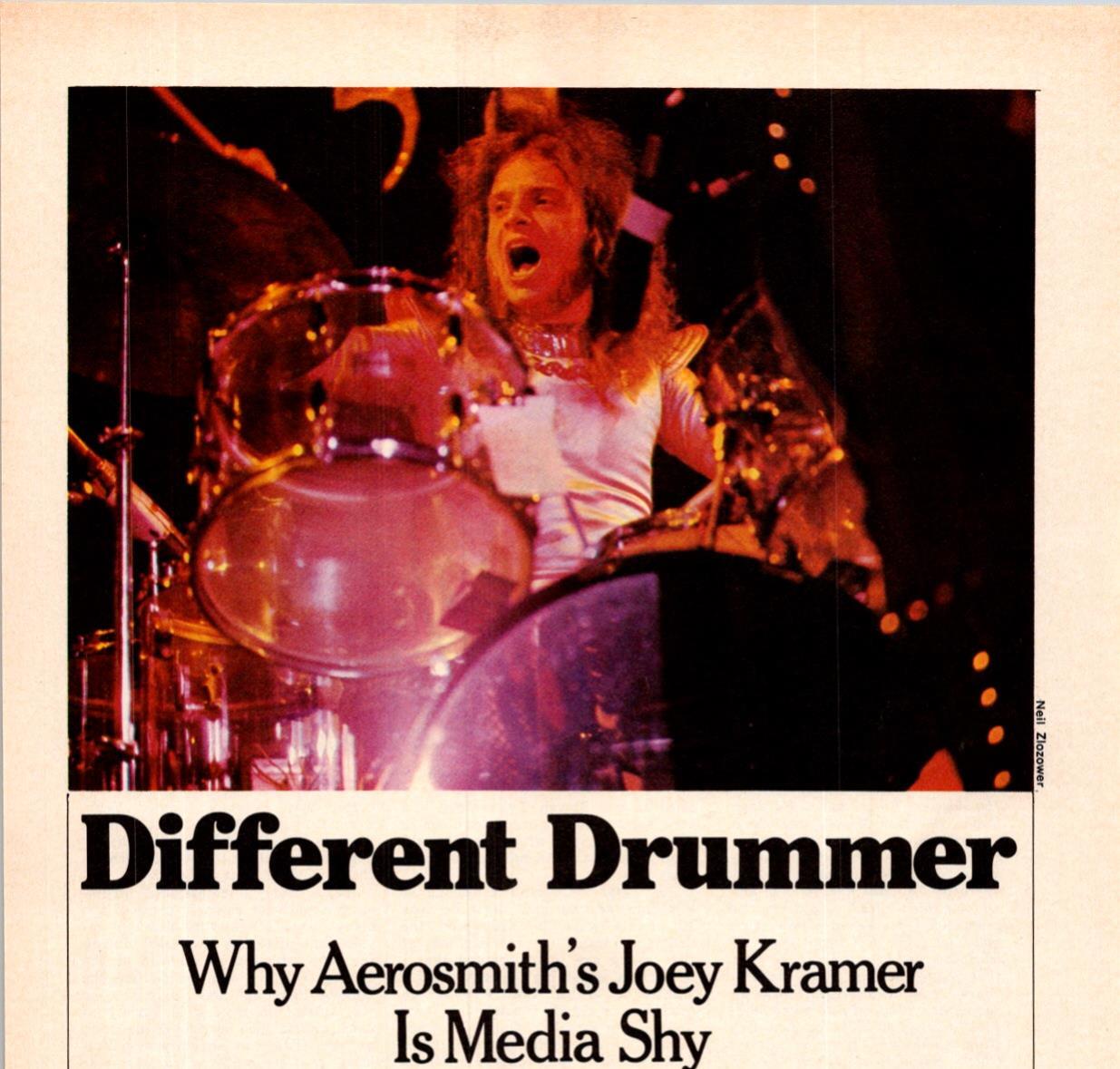 1976 VINTAGE 4PG PRINT ARTICLE ON DRUMMER JOEY KRAMER OF AEROSMITH ...