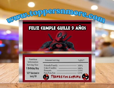 12 Personalized Deadpool Candy Wrappers Printed or Digital | eBay