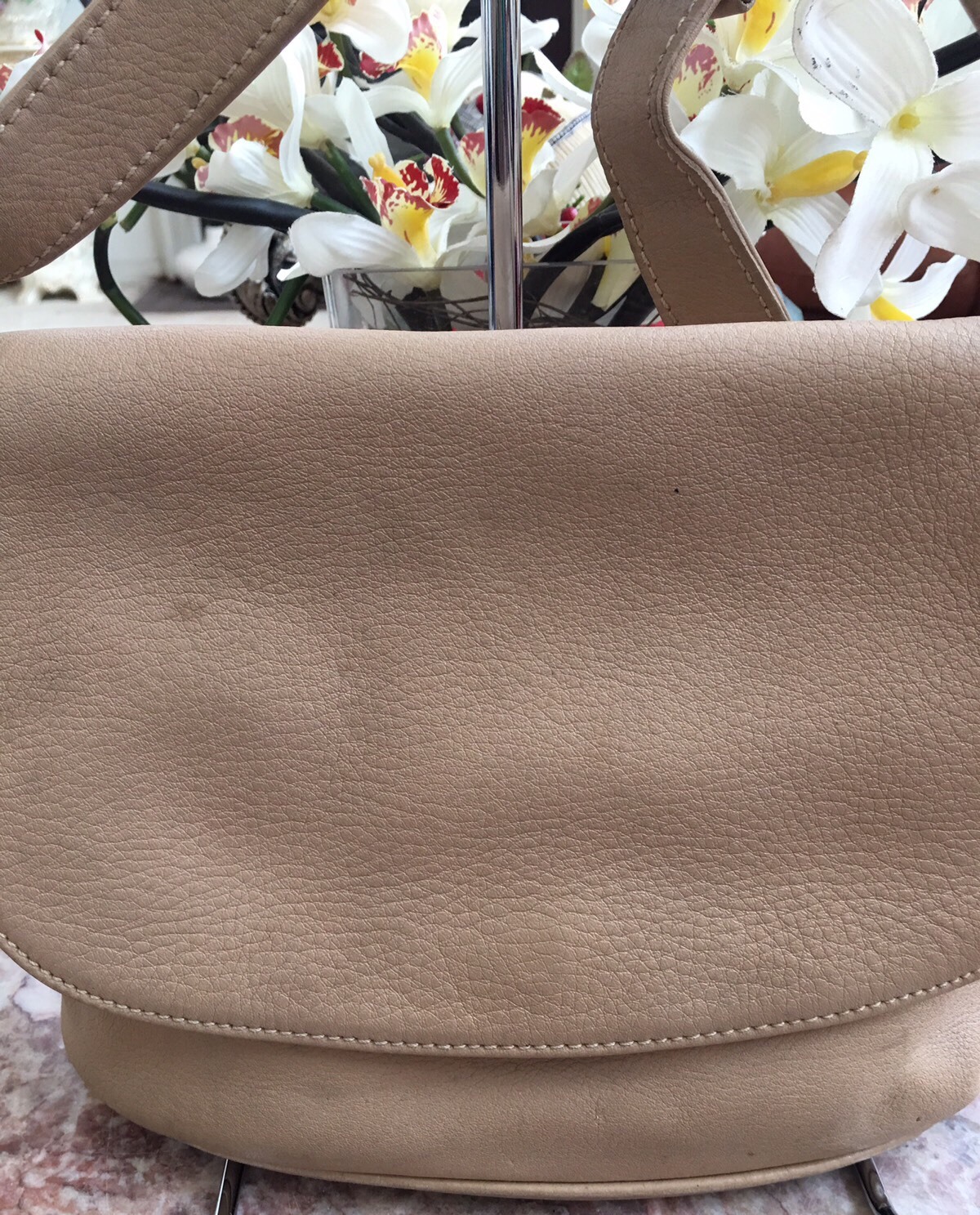 Vintage Coach 4903 Beige Pebble leather Cross-body Medium Shoulder ...