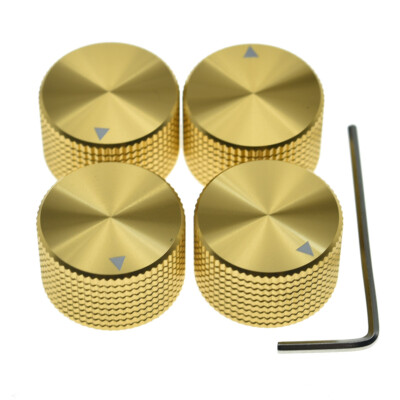 4pcs 25mm Diam. Metal Aluminium Pot Knob 1/4" Knobs for Guitar/Bass ...