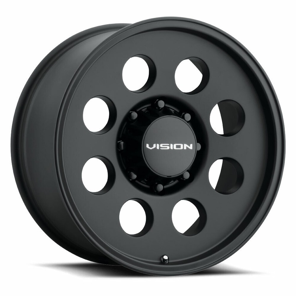 Set 4 17" Vision Off Road 56 Midway Satin Black 17x9 Wheels 8x6.5 -12mm ...