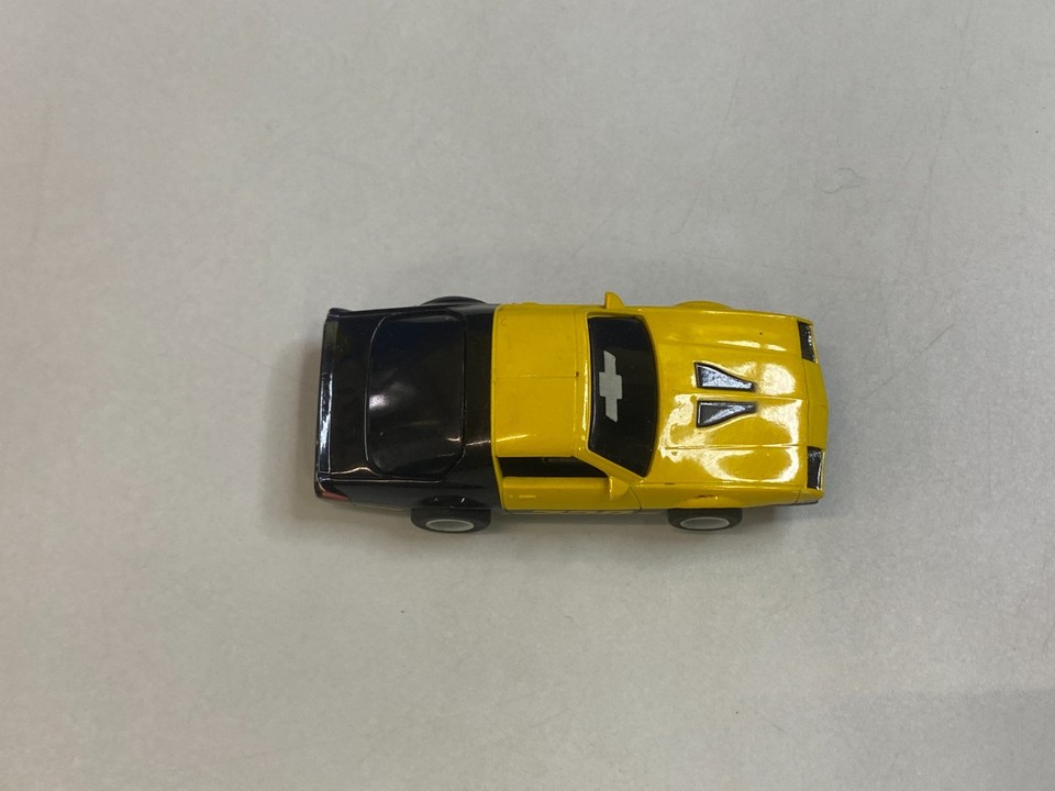TYCO HP7 HO SCALE SLOT CAR YELLOW/BLACK 1982 CHEVROLET CAMARO Z28 BENCH ...