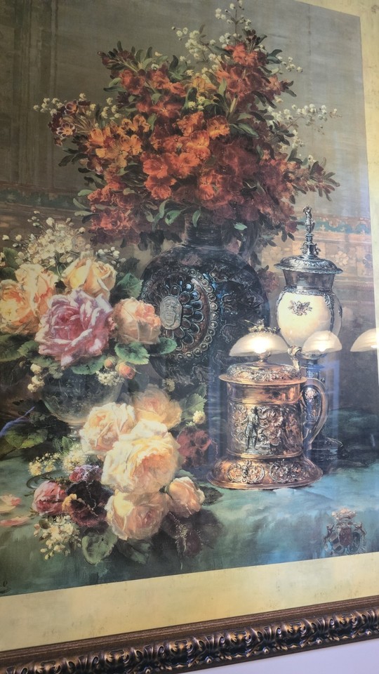 Vintage "Still Life of Roses and Other Flowers" by Jean-Baptiste Robie ...