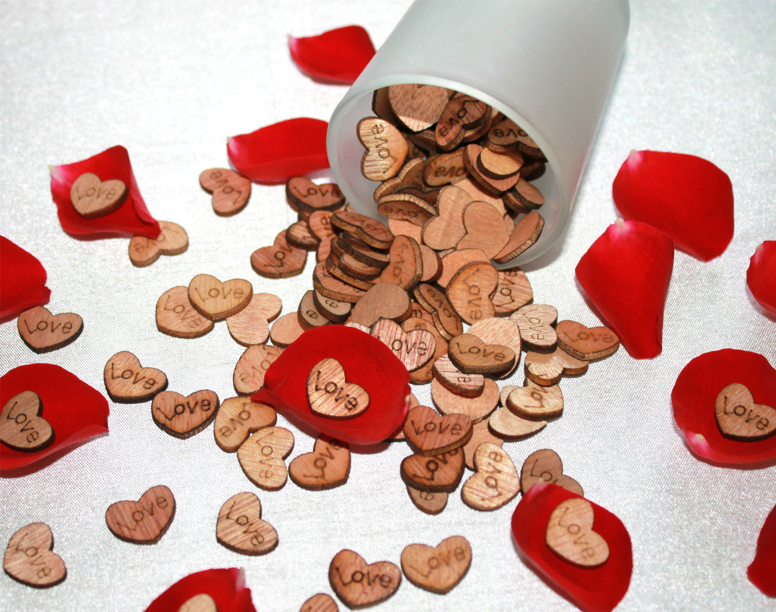 Rustic Wooden Love Heart Wedding Table Scatter Decoration Crafts | eBay UK