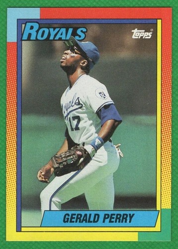 Gerald Perry - 1990 Topps Traded #92T - Kansas City Royals Baseball ...