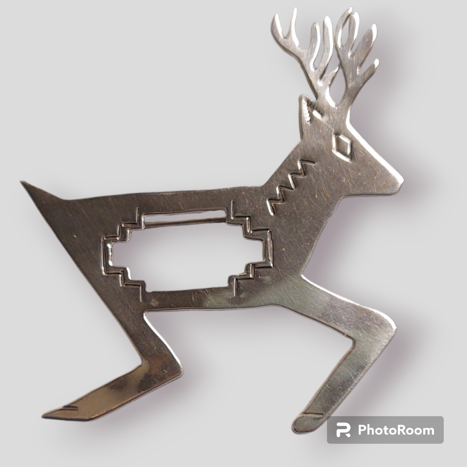 Native American / Navajo stylized Reindeer / Deer pin… - Gem