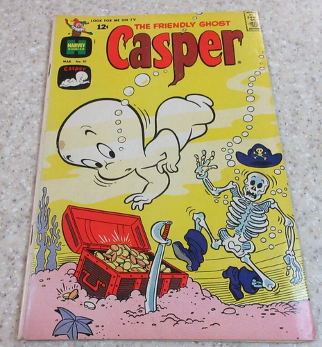 Friendly Ghost Casper 91, 1966 Skeleton cover (FN- 5.5) Guides $8.25 ...