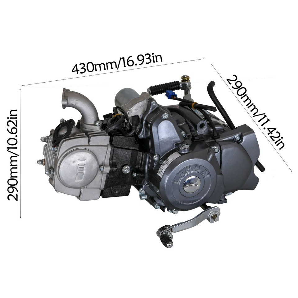 125CC Lifan Motor Engine Semi Auto kit for Pit Dirt Bike ATV Quad For ...