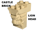 LEGO Lion Head Brick Tan Architechture Book Case Castle Wall Indiana ...