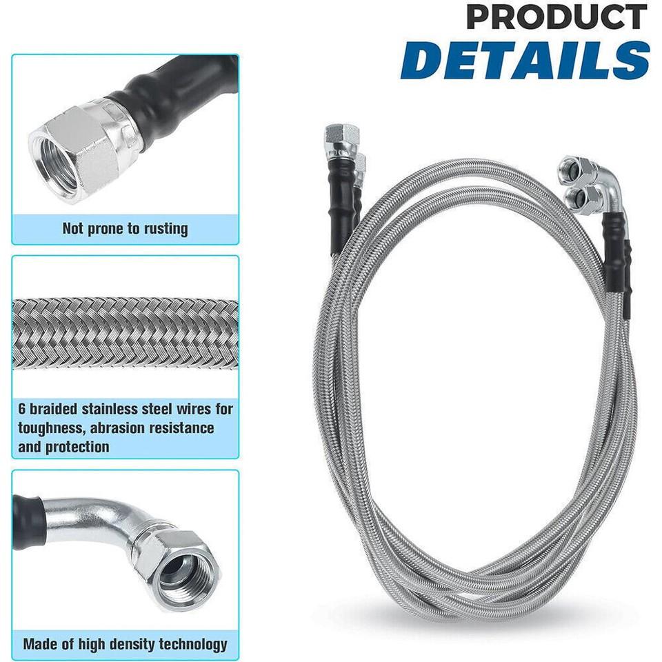 For GM 4L60E 4L80E Flexible SS Braided Transmission Cooler Lines Kit ...