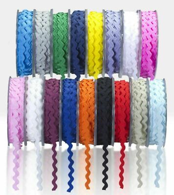 9mm RIC RAC Ribbon/Braid/Trim~20 Metre Reel~All Colours~UK STOCK~GREAT ...