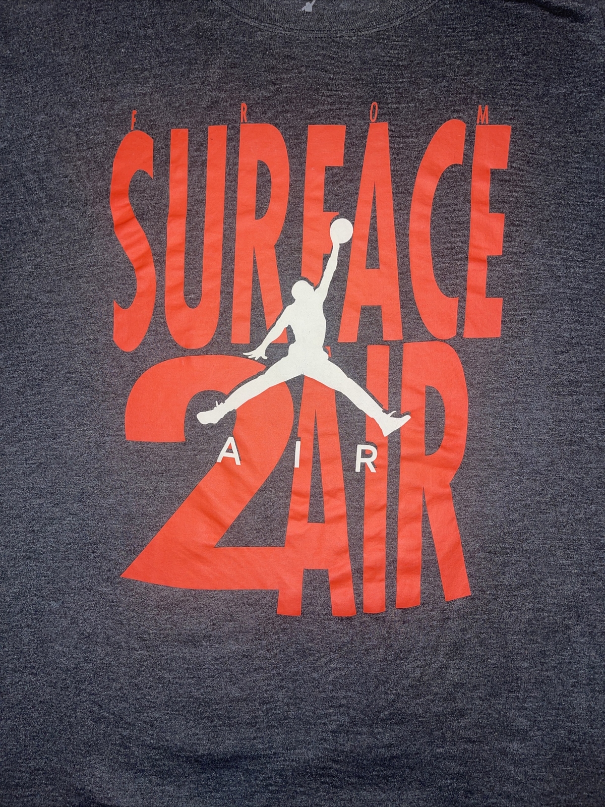 Nike Air Jordan FROM SURFACE 2 to AIR Gray t shirt Sz… - Gem