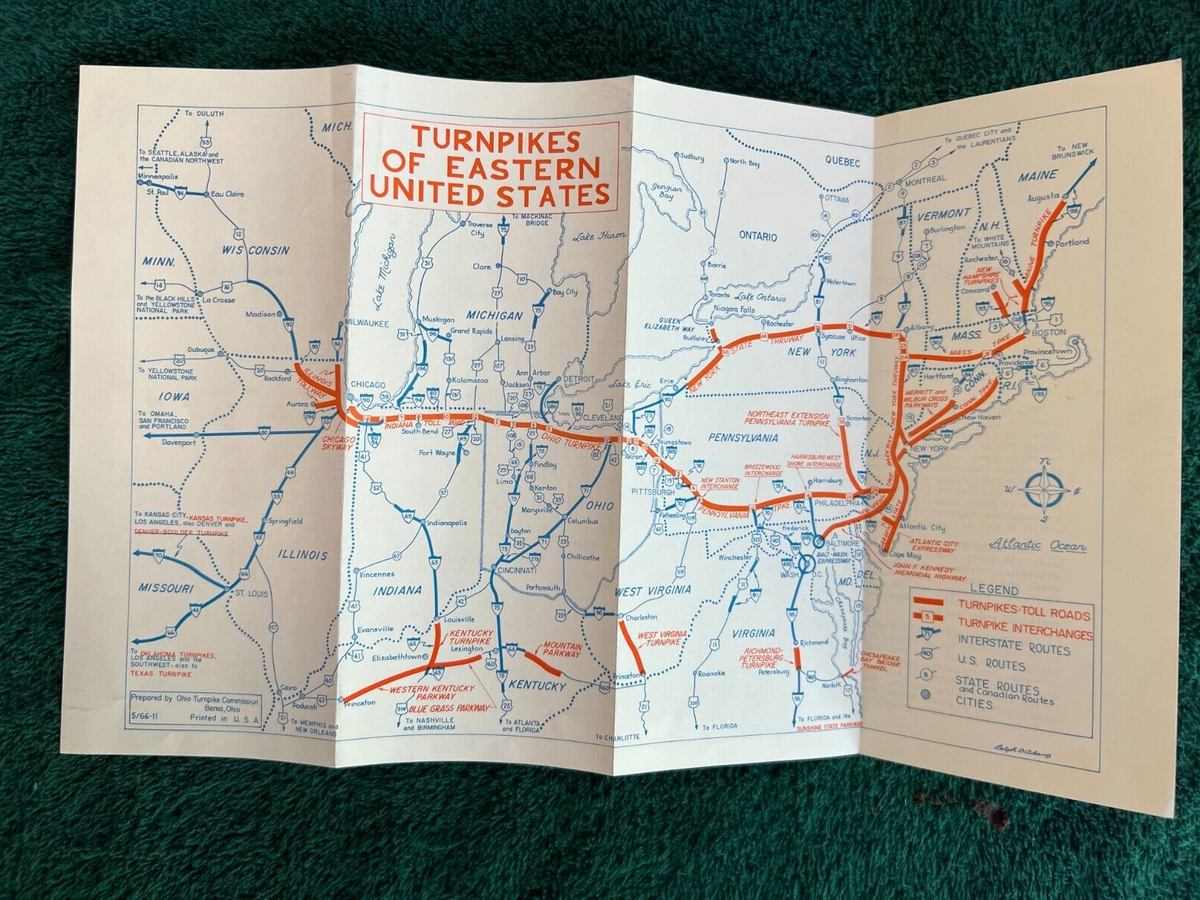 Ohio Turnpike Exit Map Tourist Map Of English