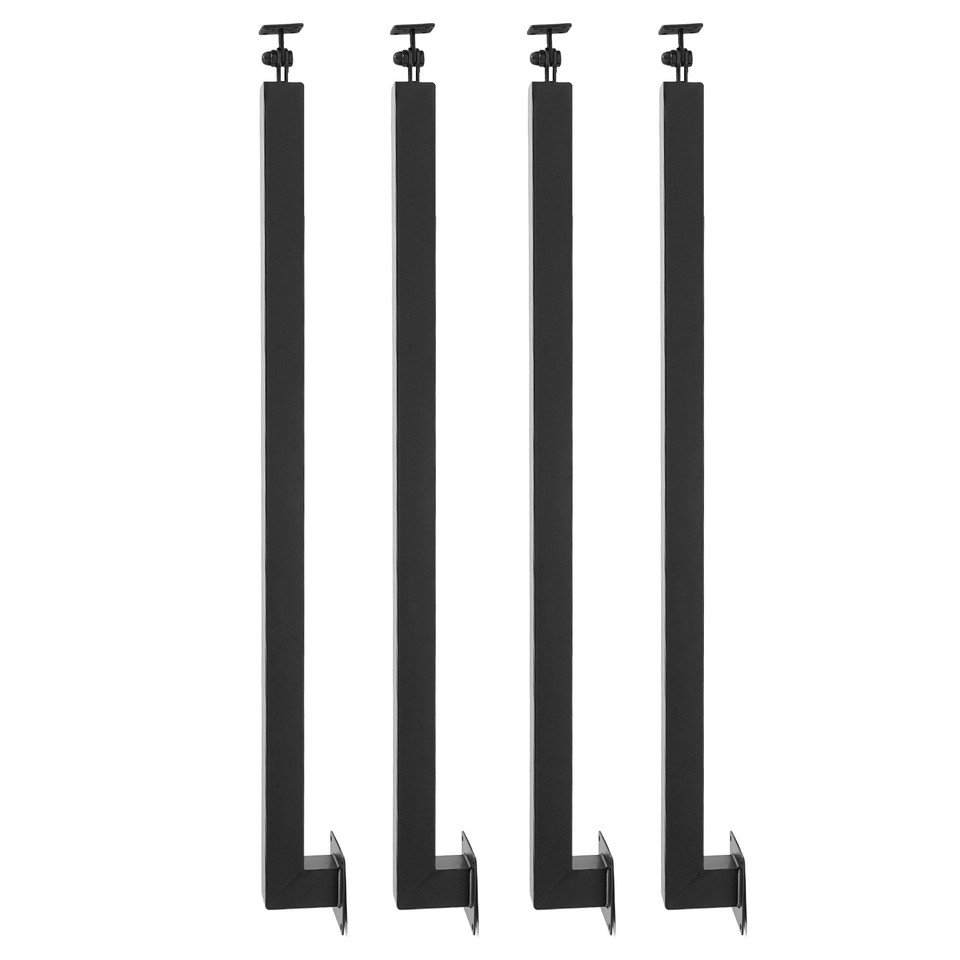 4Pcs Square Stair Baluster Posts Metal Stair Post Decorative Railing ...