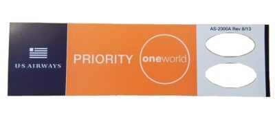 *NEW* RARE - Set Of 5 - US Airways & oneworld combined Priority Tag ...
