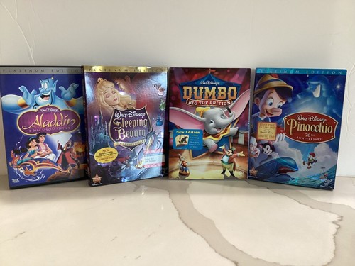Classic Disney DVD Lot: ALADDIN, SLEEPING BEAUTY, PINOCCHIO, DUMBO | eBay