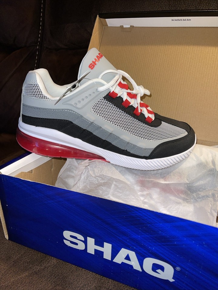 NEW SHAQ Mens Gray Black White Red Athletic Basketball Shoes Size 11 | eBay