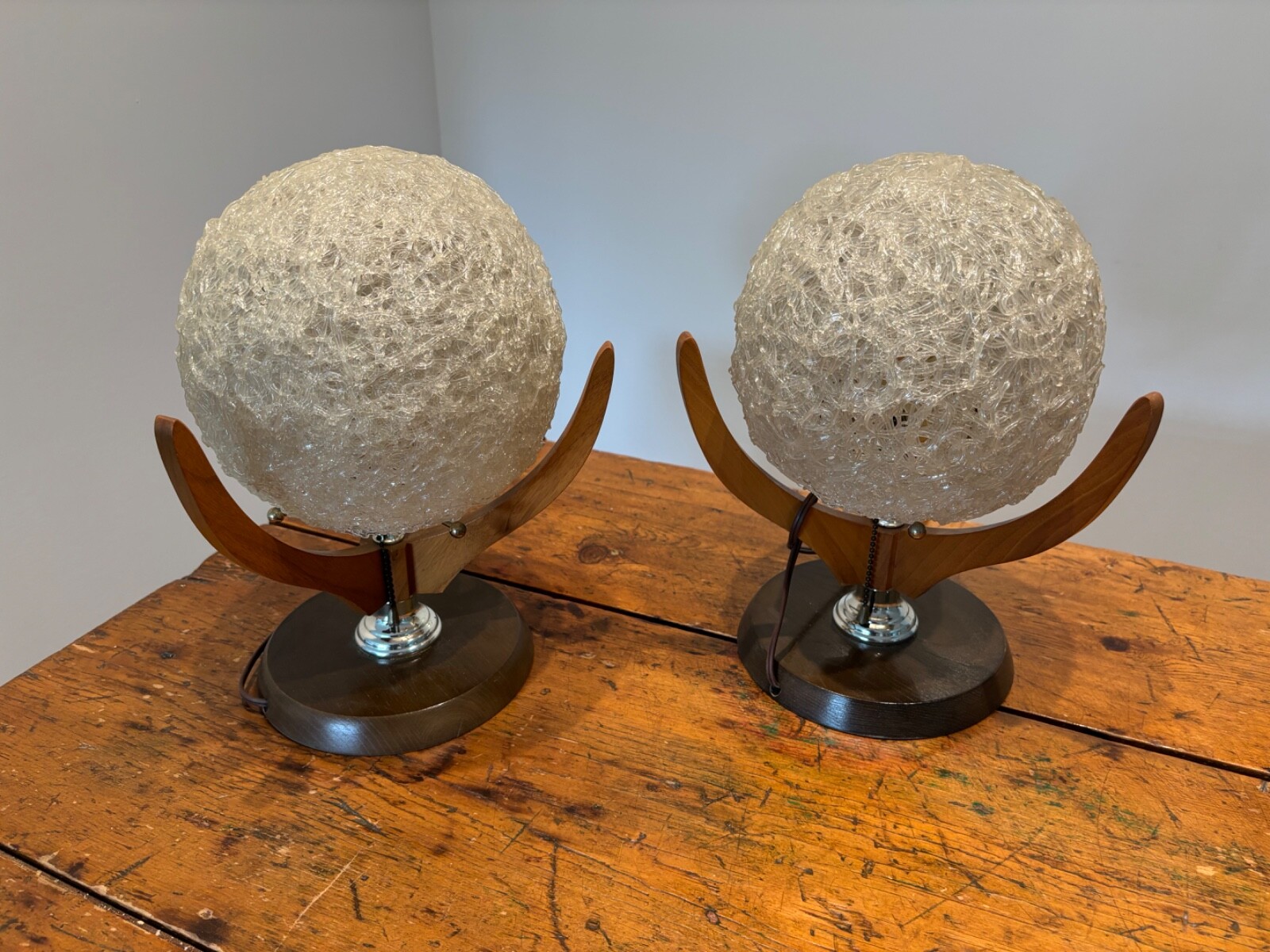 Vintage MCM Spaghetti Table Lamp Tripod base Retro Antique Groovy | eBay