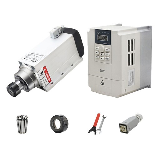 2.2KW /3.5KW Air Cooled Spindle Motor 18000RPM VFD Inverter CNC Engrave ...