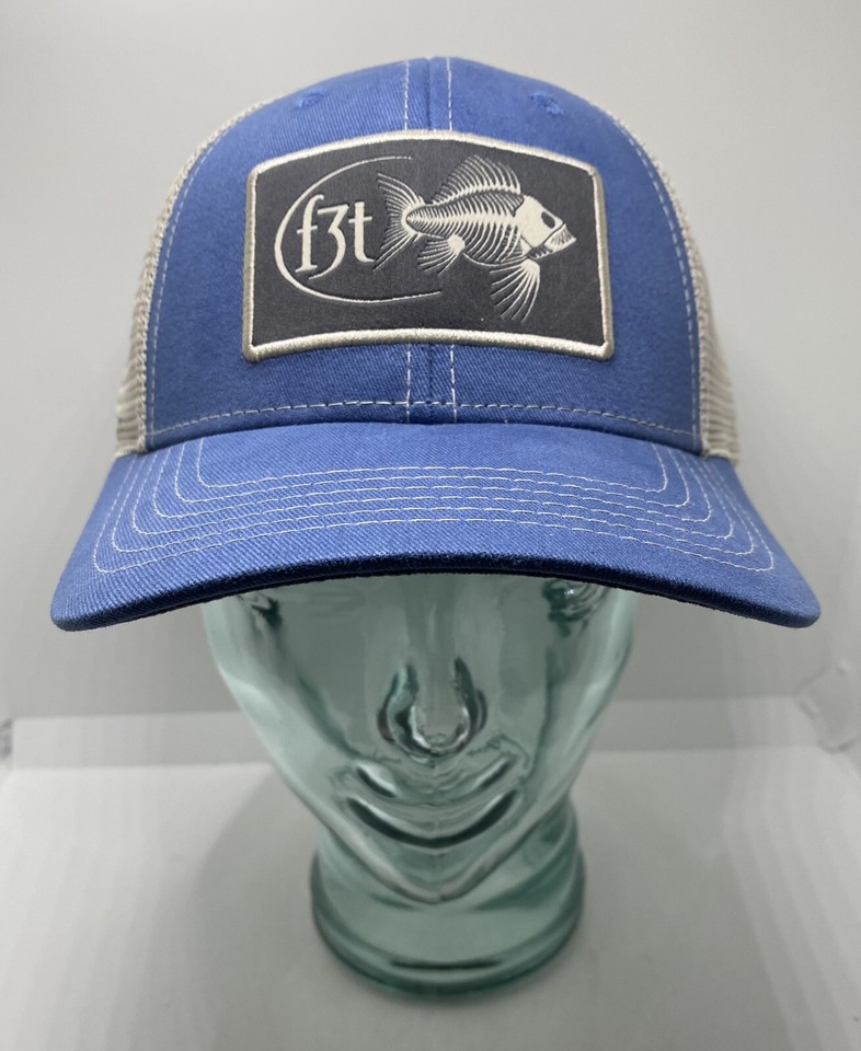 Costa Del Mar F3T Fishing Hat Blue Strapback Adjustable Mesh Back Ball ...