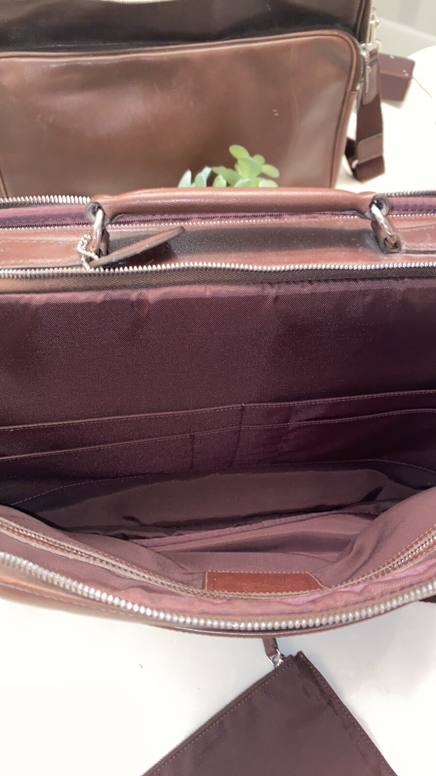 COACH multi compartment leather briefcase - Gem