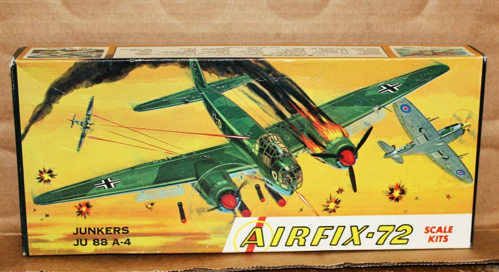 Vintage 1/72 Scale Model Kit Plane Airplane Airfix Junkers JU 88 A-4 ...