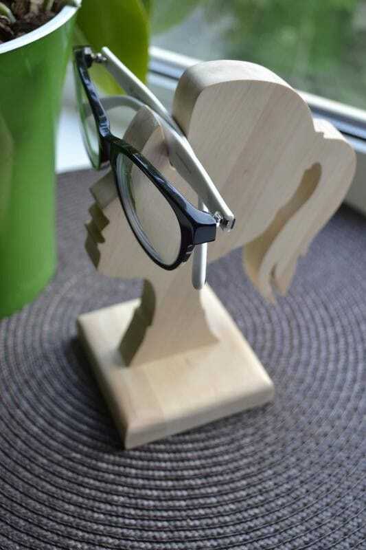 Wooden Human Head Shaped Sunglasses Glasses Holder / Spectacle Display ...