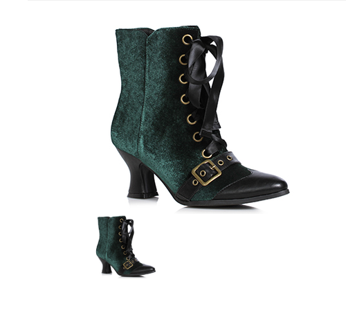 Green Velvet Witch Salem Hocus Pocus Winifred Costume Shoes Boots ...