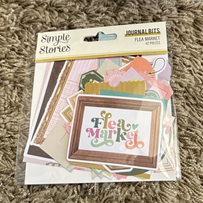 Simple Stories FLEA MARKET Journal Bits Ephemera Scrapbook Tag Ticket ...