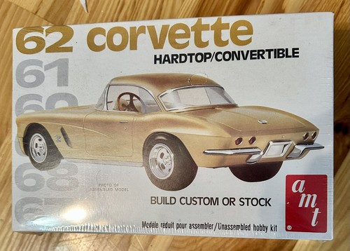 Vintage AMT Model Car Kit #2205 1962 ‘62 Corvette convertible 1/25 Rare ...