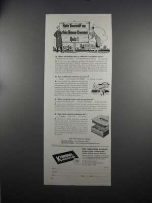 1951 Kimberly-Clark Kimsul Insulation Ad - Rate on Quiz | eBay