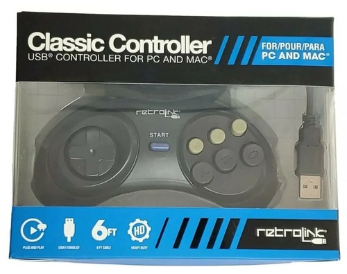 Classic Controller USB For PC For MAC RetroLink Plug Play 6' feet Heavy ...