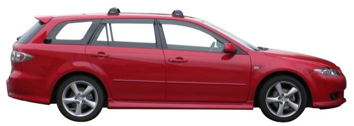Prorack 2 Bar Roof Rack Kit for Mazda 6/Atenza 5dr Wagon 2002-2008 (S4 ...