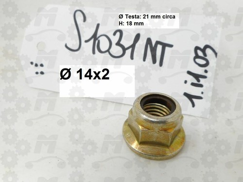 Self-Locking Steel Hex Nut With Wide Base Not 14x2MM 5PZ | eBay