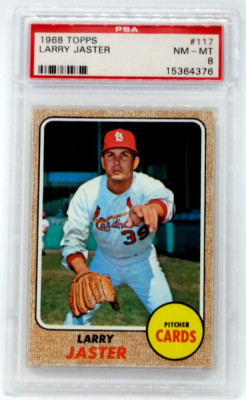 1968 Topps #117 Larry Jaster Card - Graded PSA 8 NM-MT | eBay