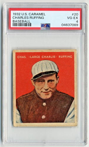 1932 U.S. CARAMEL NEW YORK YANKEES CHARLES RED RUFFING #20 PSA 4 VG-EX ...